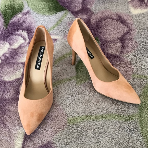 Karl Lagerfeld | Shoes | Karl Lagerfeld Royale Suede High Heels | Poshmark